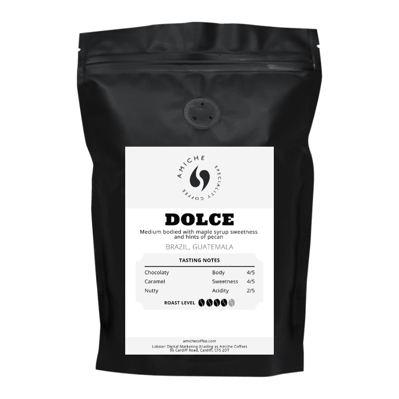 Medium bodied coffee using beans from Guatemala and Brazil
